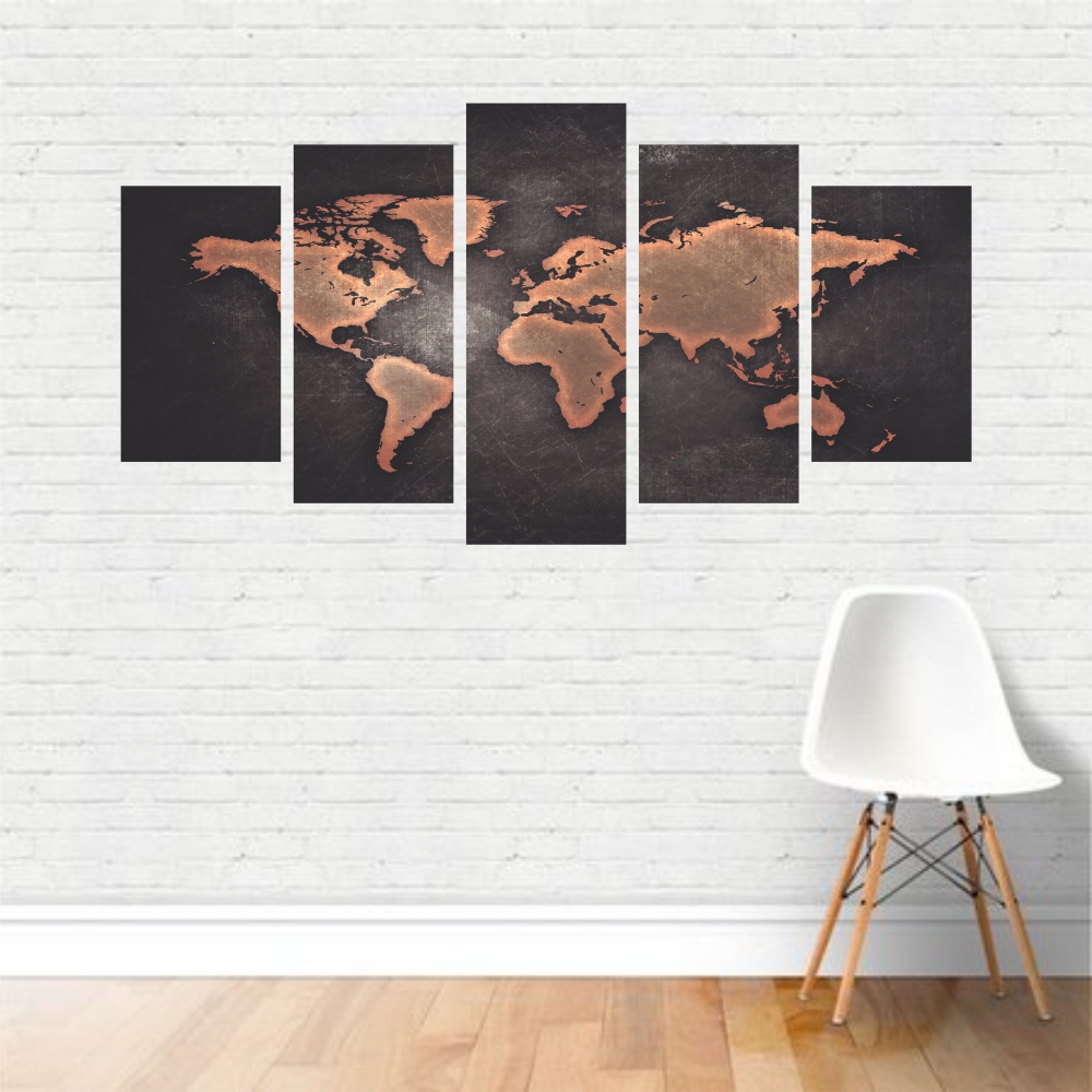 Quadros Mapa - Mapa Mundi- Mundo decorativo em MDF - Loja PlimShop