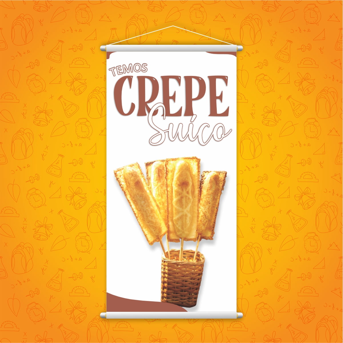 Banner Temos Crepe Suíço com Preço Fundo Branco - Loja PlimShop