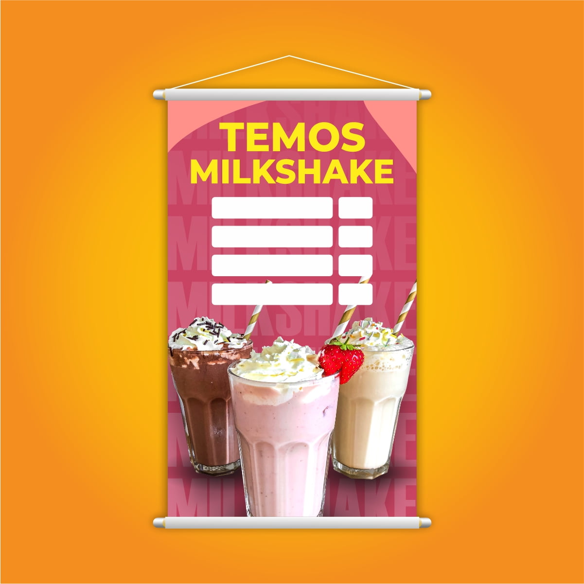 Banner Temos Milkshake Diversos Sabores Preço - Loja PlimShop