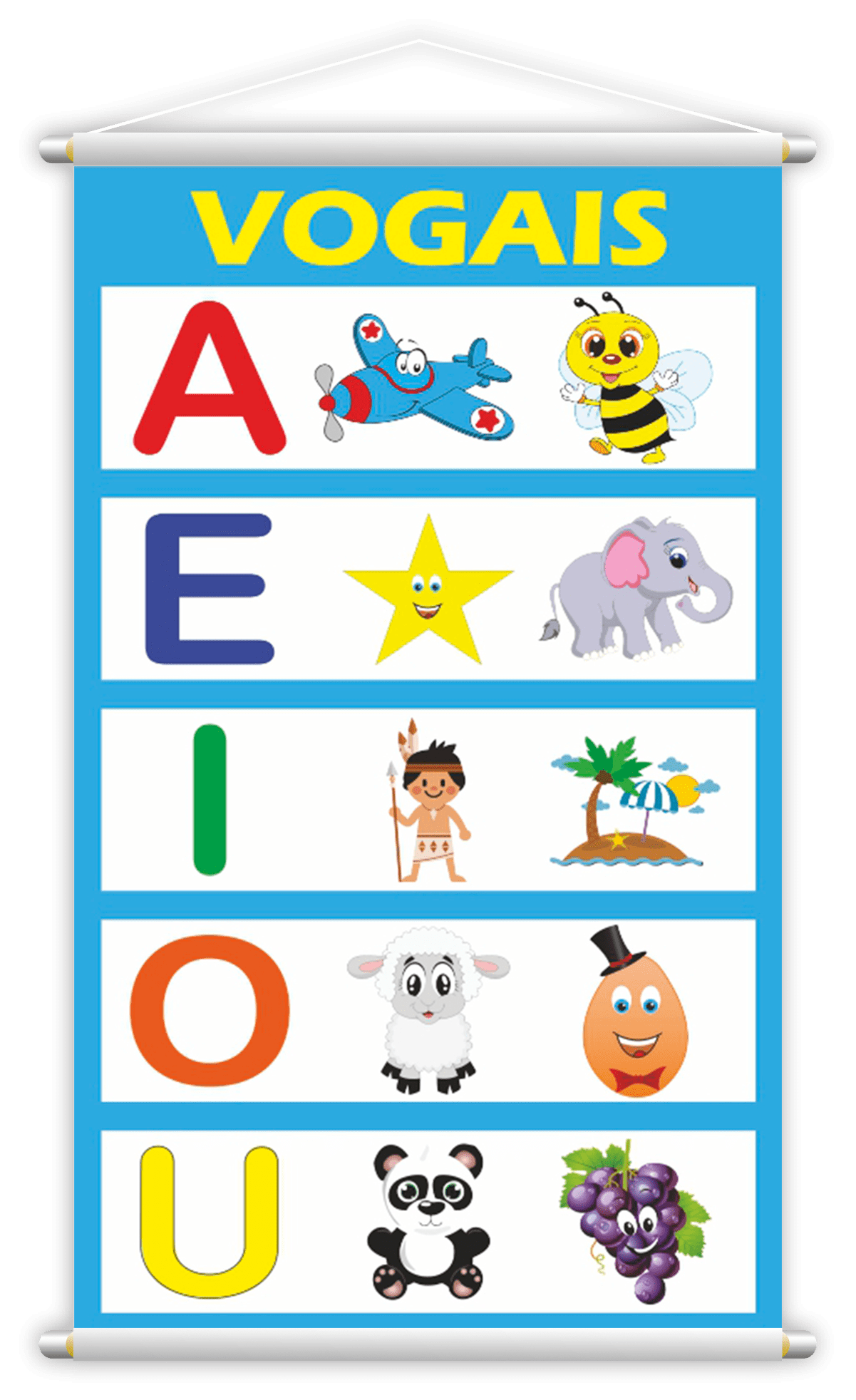 Vogais + Alfabetário Língua Portuguesa Kit 2 Banners - Loja PlimShop